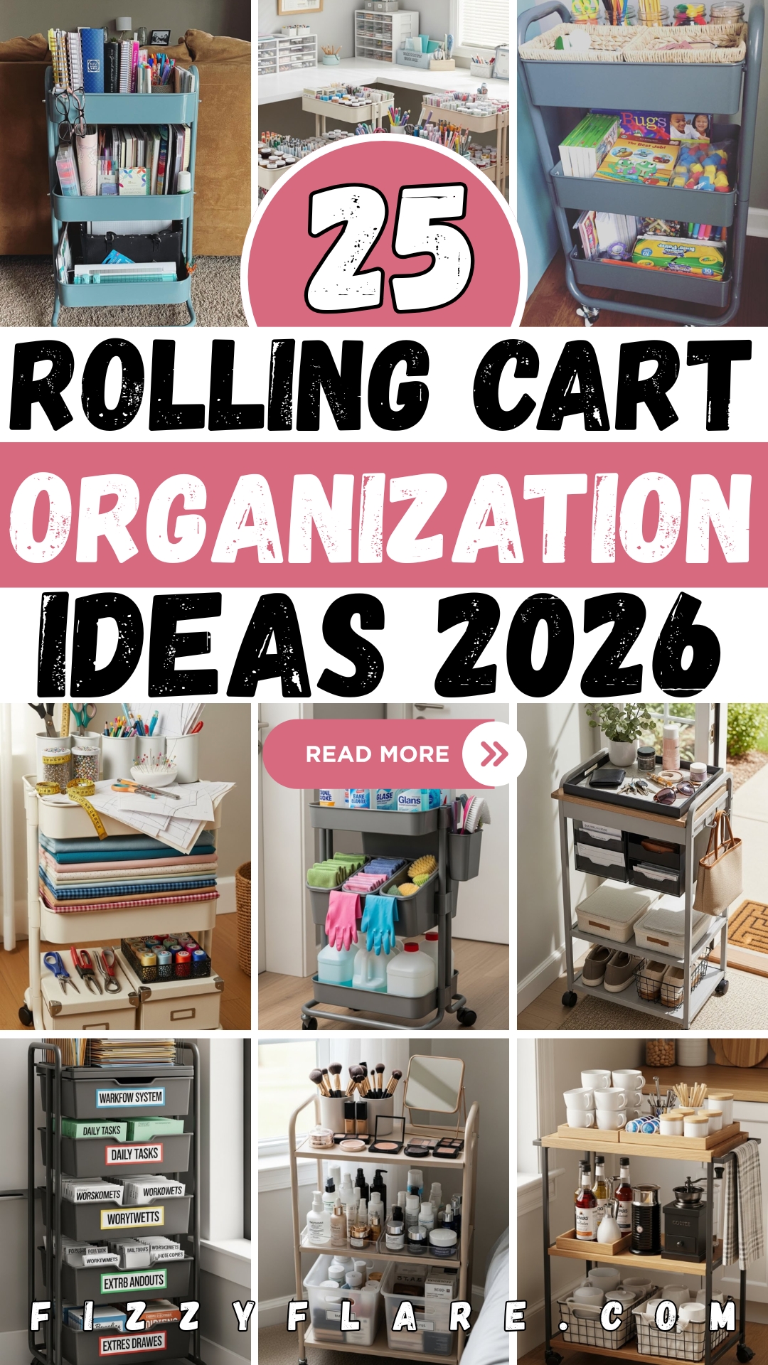 25 Rolling Cart Organization Ideas for 2026 – Fizzy Flare